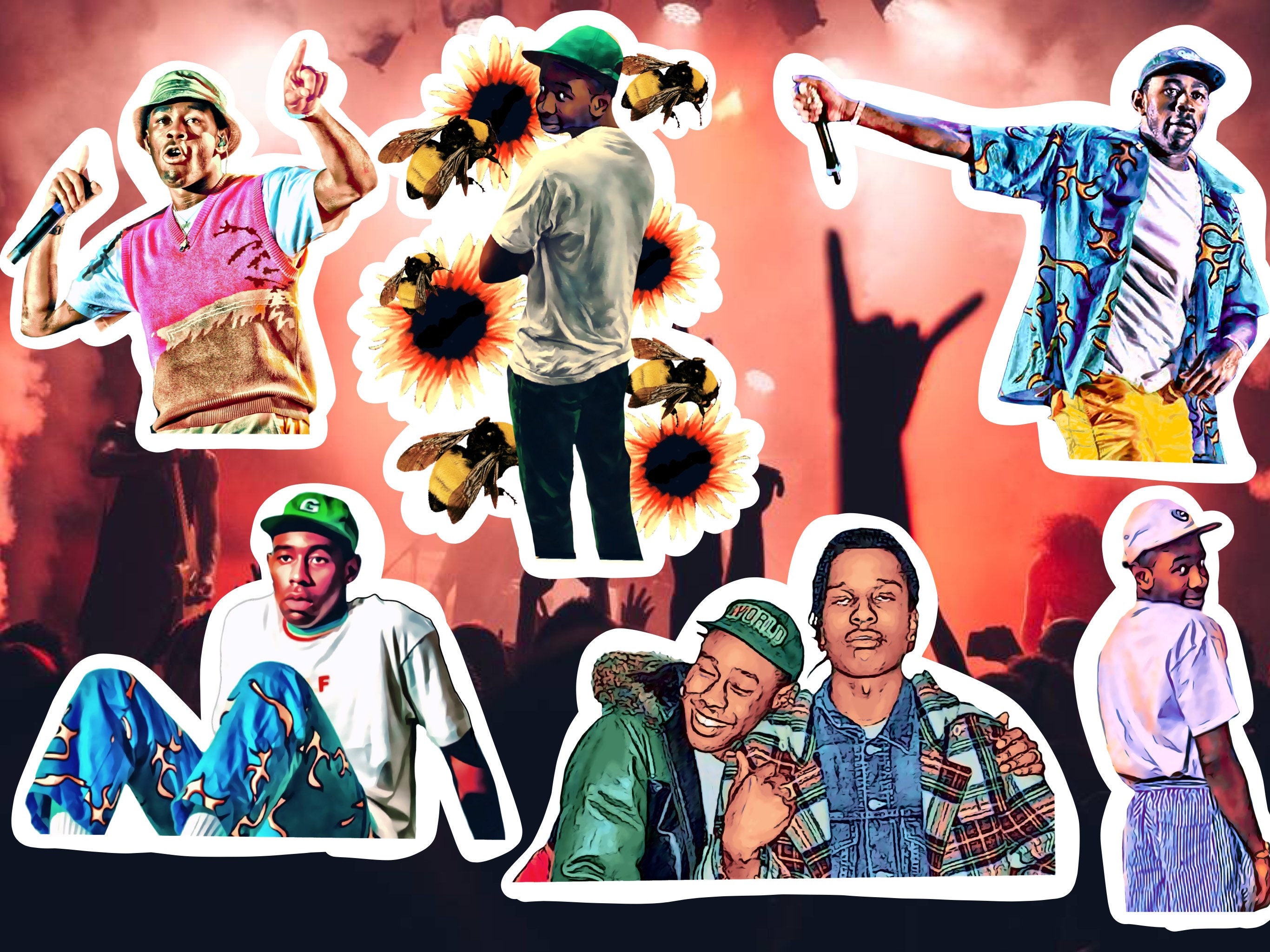 Tyler the Creator Sticker Set/ Waterproof Vinyl Stickers/ - Etsy UK