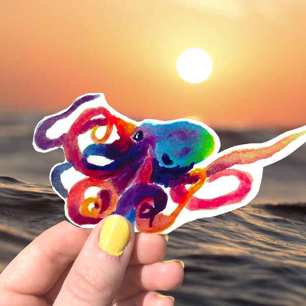 Hand Painted Octopus - Etsy