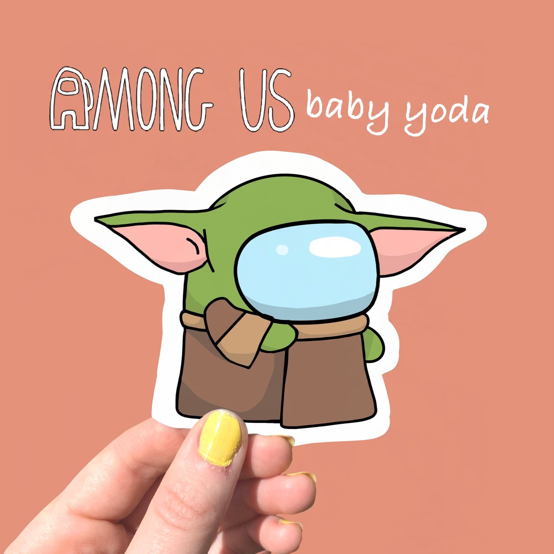 Among Us Sticker/ Costume/ Baby Yoda/ Star Wars/ Cute/ - Etsy