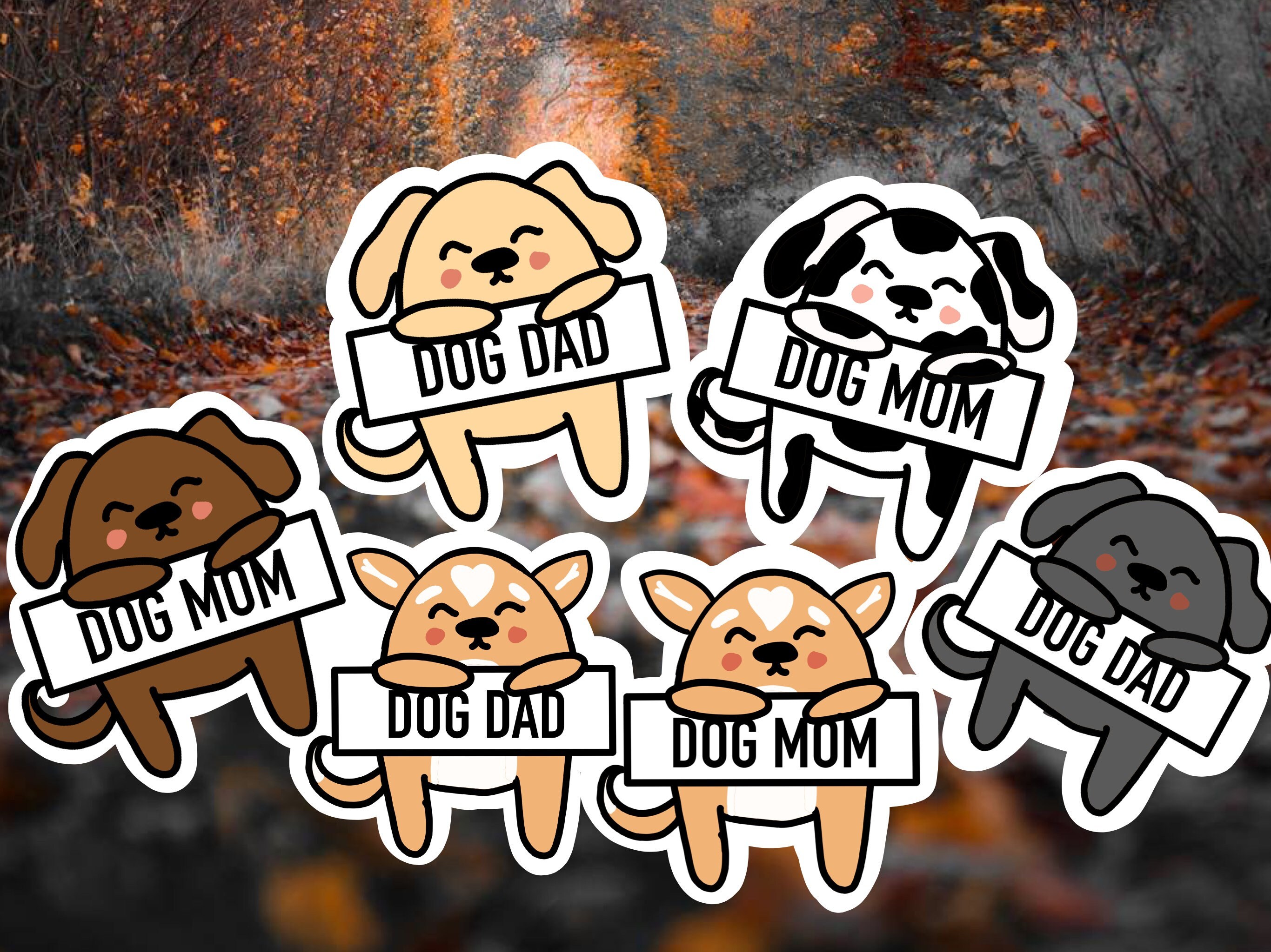 Custom pet stickers/ dog mom/ dog dad/ dogs/ puppy/ waterproof | Etsy