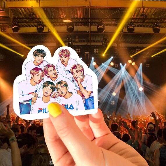 BTS Group Photo Sticker/ Waterproof Vinyl Stickers/ Paper - Etsy
