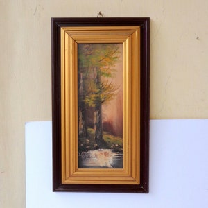 Vintage Italy Oil Paintings, "landscape" Framed in a Beautiful Wooden ...