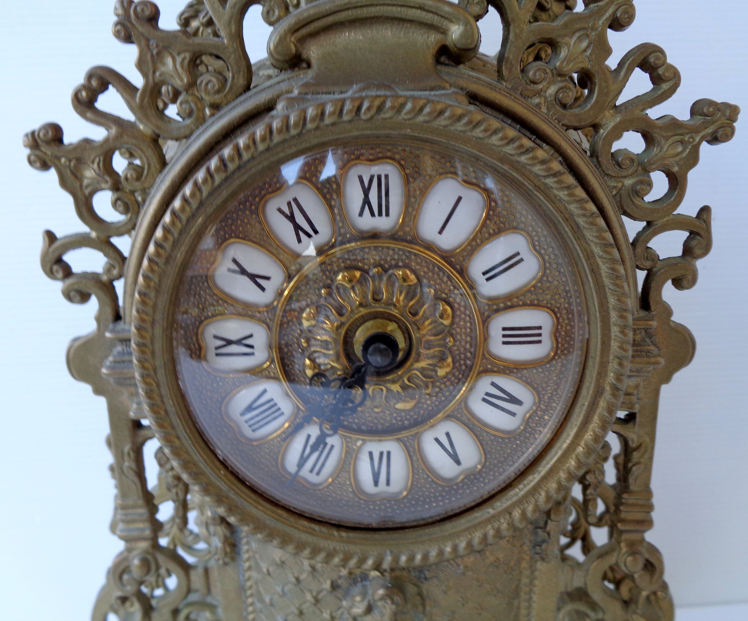 Fireplace Clock Rococo Style Battery Powered Working - Etsy