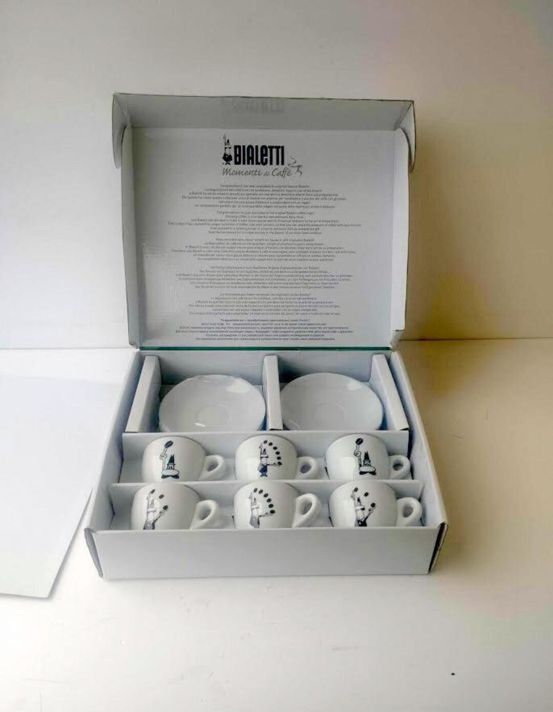 BIALETTI BRAND, for Italian Espresso Coffee, Six Cups 75ml Capacity ...