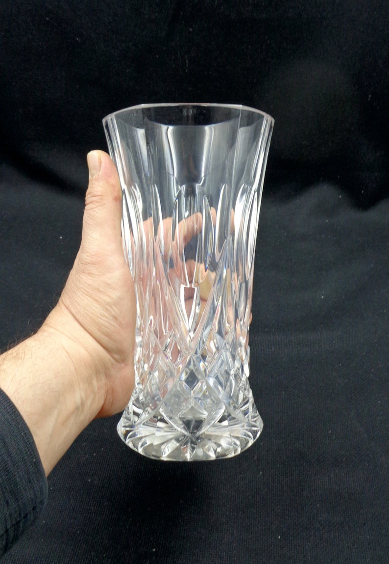 Flower Vase in Crystal Vintage Italy From the 70s Height | Etsy