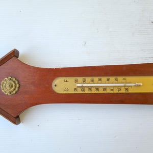 Antique Barometer, Thermometer Hygrometer in Wood, Height 57.5cm ...