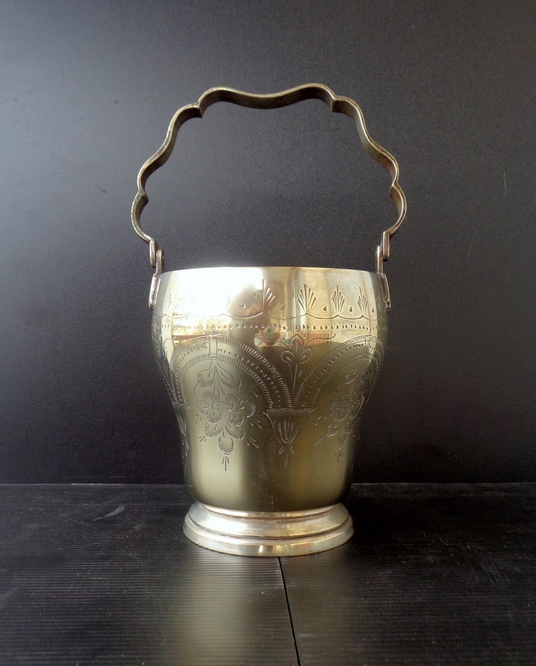 Antique Ice Container, in Silver Plated, Height 14 Cm, Diameter 11cm ...