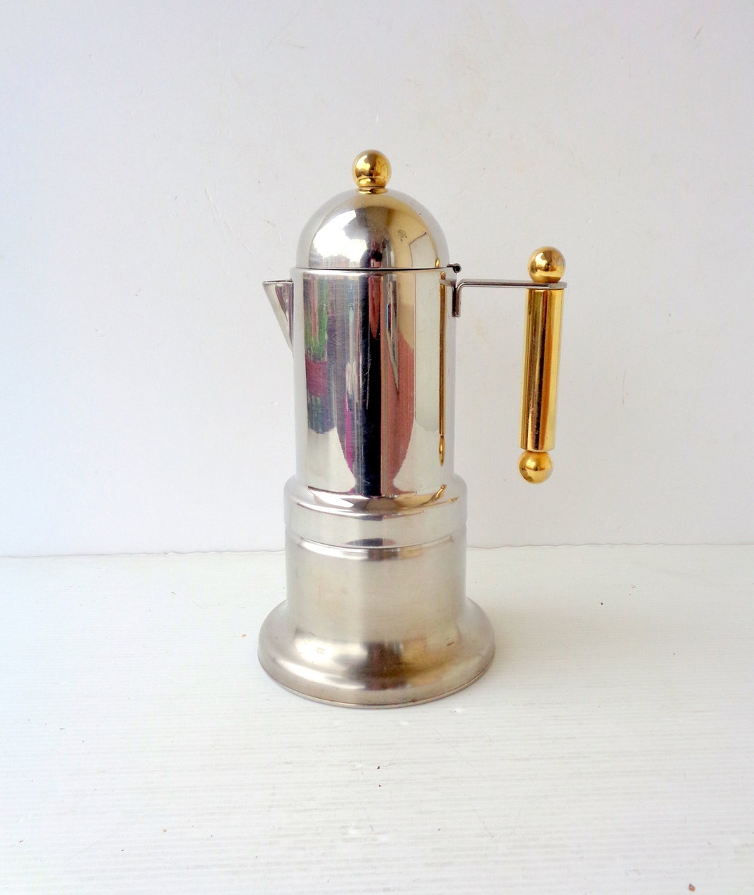 4 CUPS, Kontessa Vev Vigano Coffee Maker, in 18/10 Stainless Steel ...