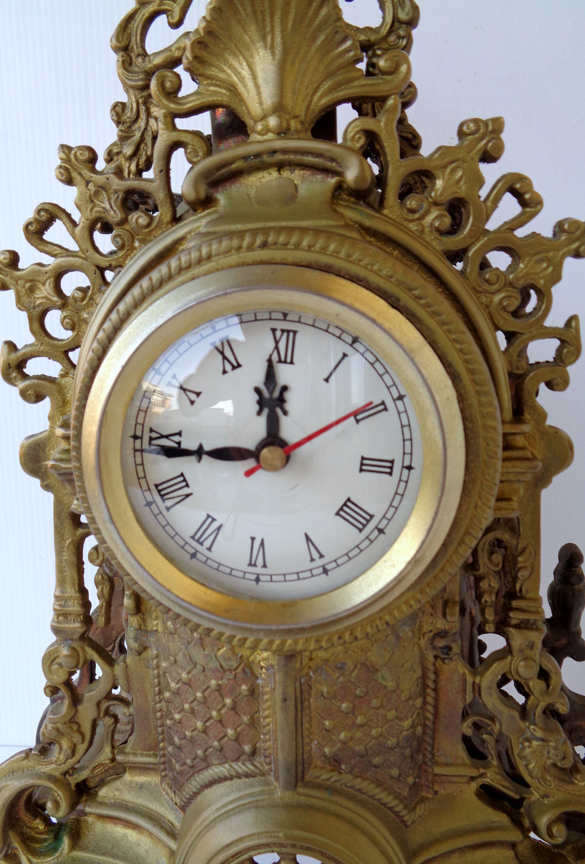 Fireplace Clock Rococo Style Battery Powered Working | Etsy