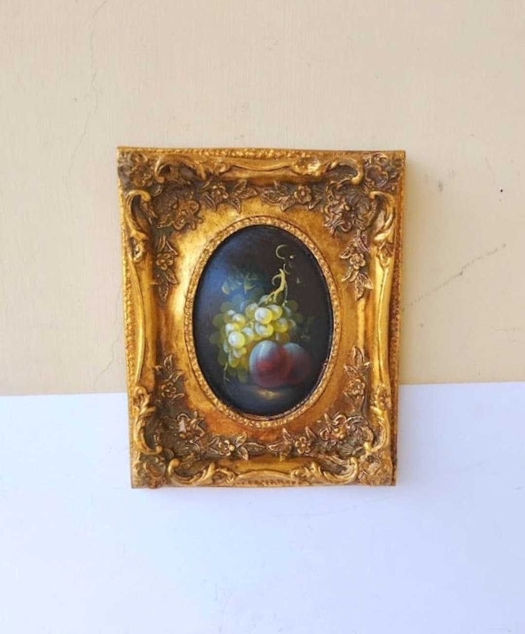 Vintage Italy Oil Painting "fruit" Framed in the Beautiful Wooden ...