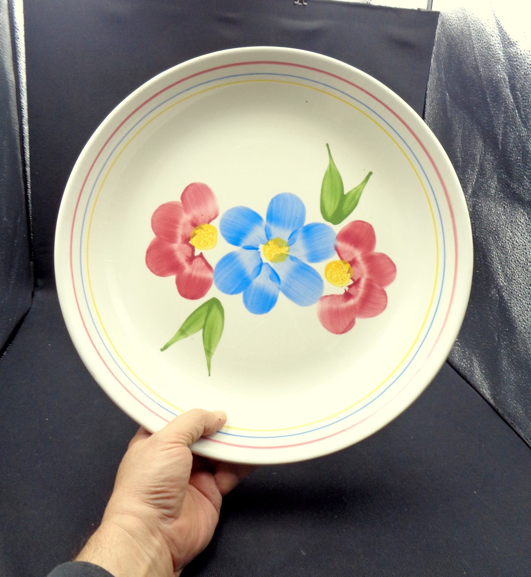Ceramic Plate, Very Large, Hand-painted, One Has a Diameter of 35cm ...
