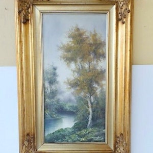 Vintage Italian Oil Paintings on Canvas , "landscape" Framed in a ...