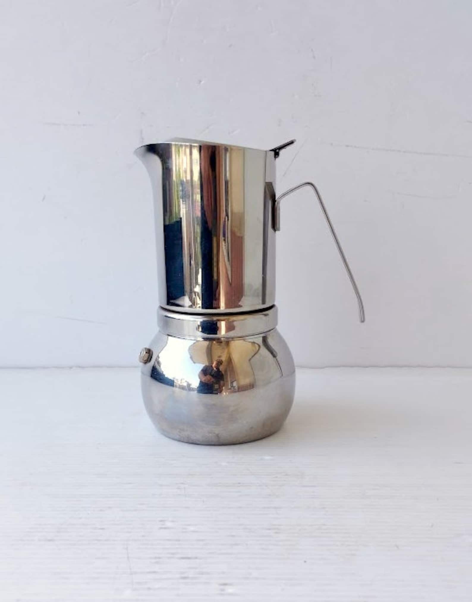 6 Cups, STELLA Collection , Coffee Maker, Completely in Steel Inox ...