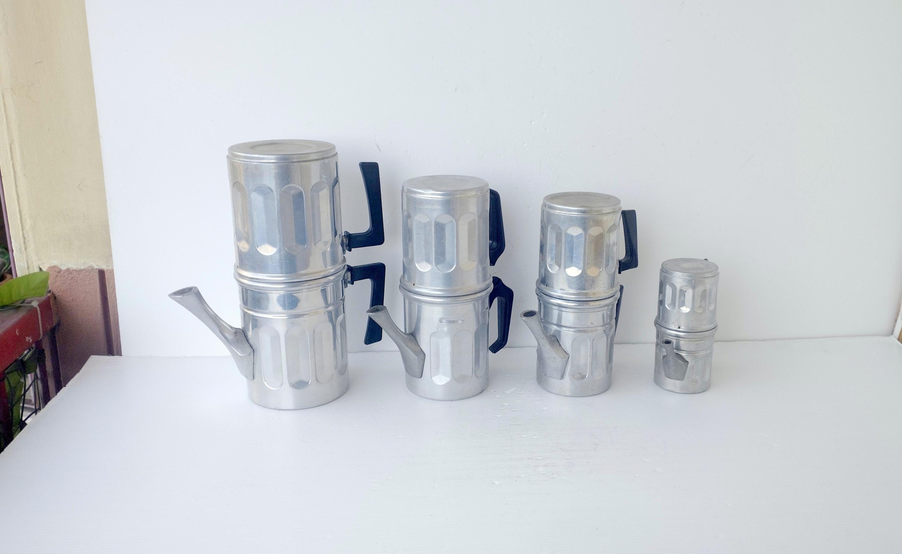 ETERNA Brand Neapolitan Coffee Maker, Completely in Pure Aluminum, Made ...