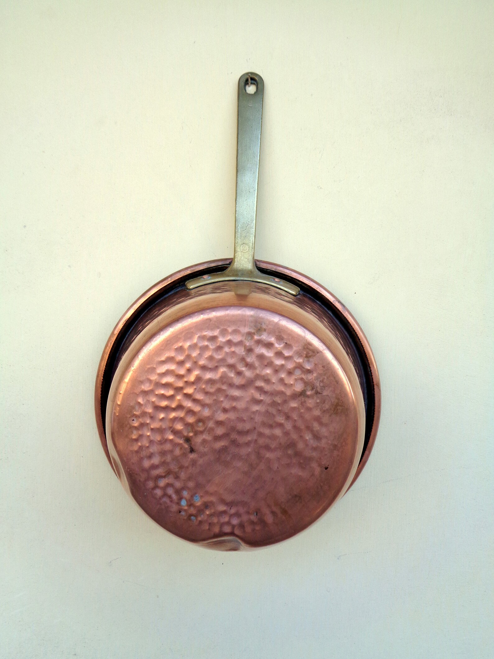 Vintage Italy old copper pot with long brass handle copper | Etsy