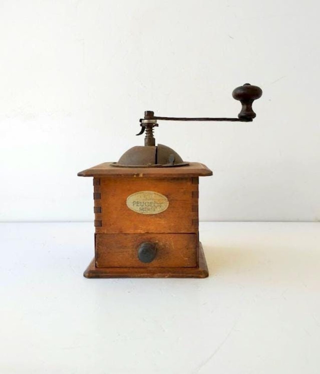 Vintage Italy Coffee Grinder, Utensil to Mince the Coffee, in Wood and ...