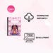 Editable Pink Bow Composition Notebook Cover | Digital Download | Canva ...