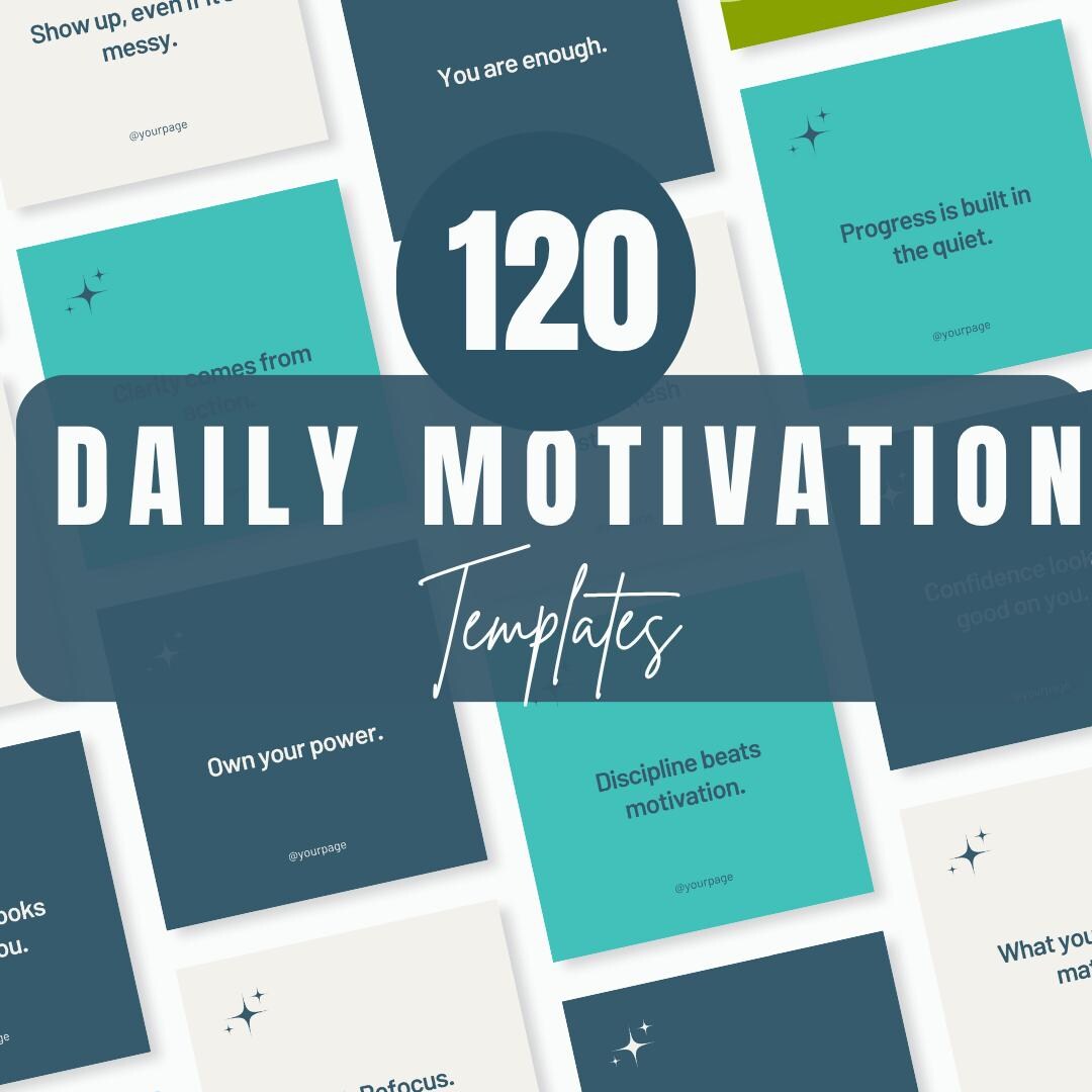 120 Daily Motivation Templates & Quotes | Facebook Canva Templates ...