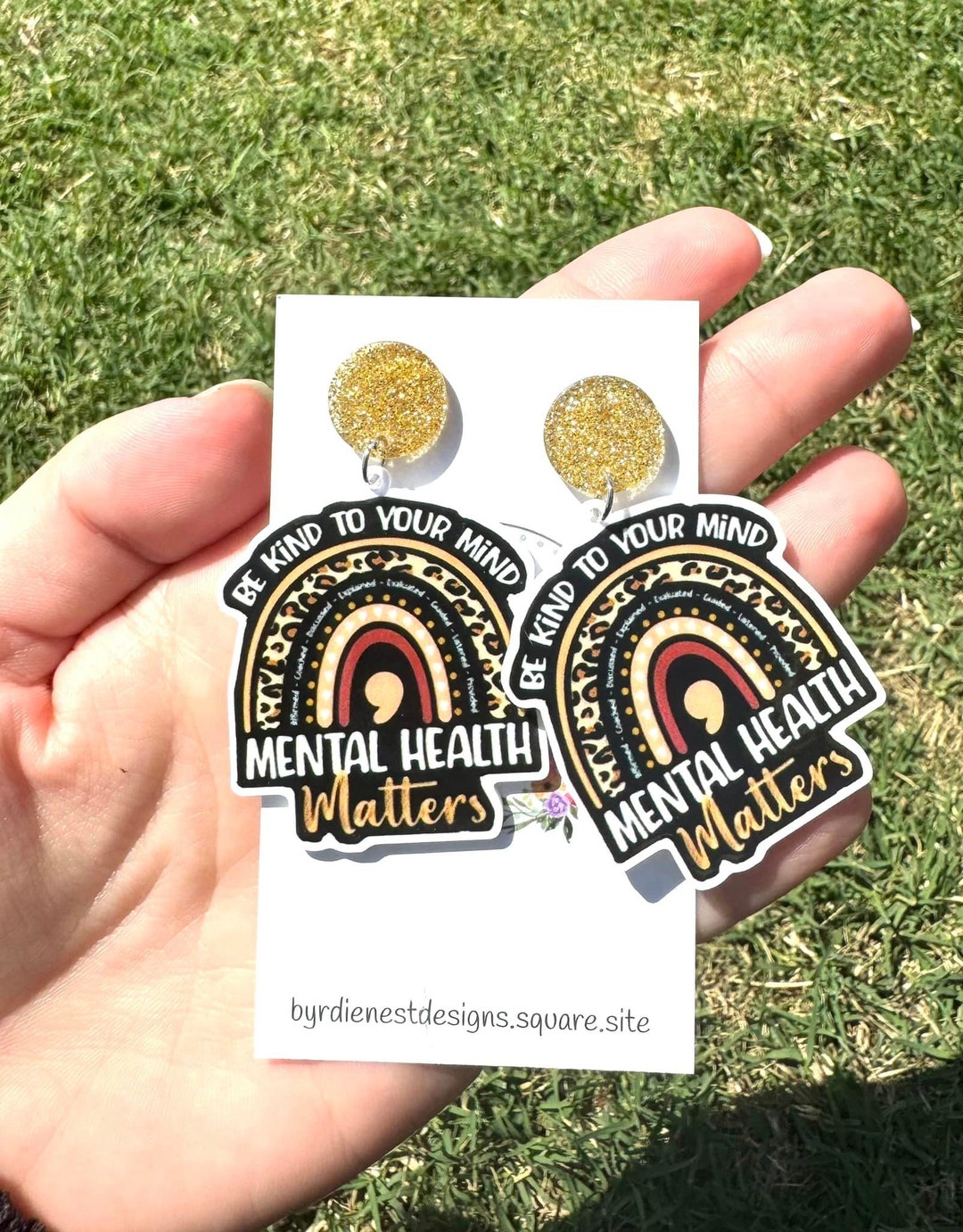 Mental Health Matters, Acrylic Earrings, Self Care, Dangle Earrings ...