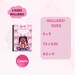 Editable Pink Bow Composition Notebook Cover | Digital Download | Canva ...