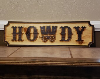 Howdy Welcome Sign | Etsy
