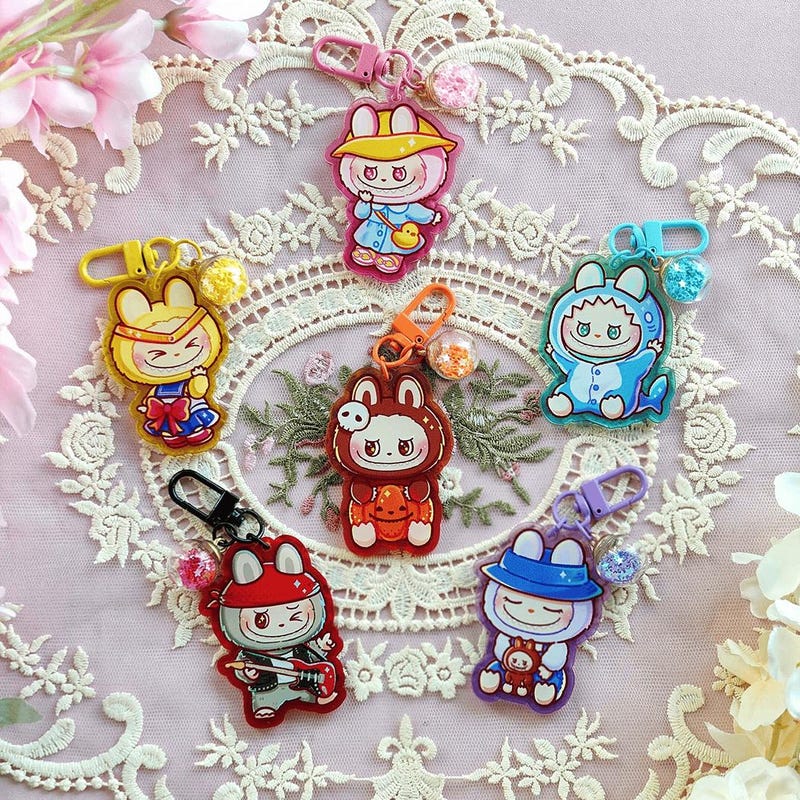 Labubu Keychain - Etsy
