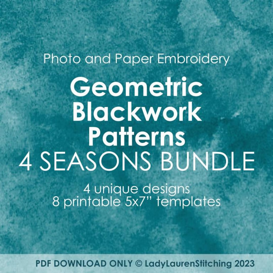 4 SEASONS BUNDLE PDF Blackwork X Photo Embroidery Templates - Etsy
