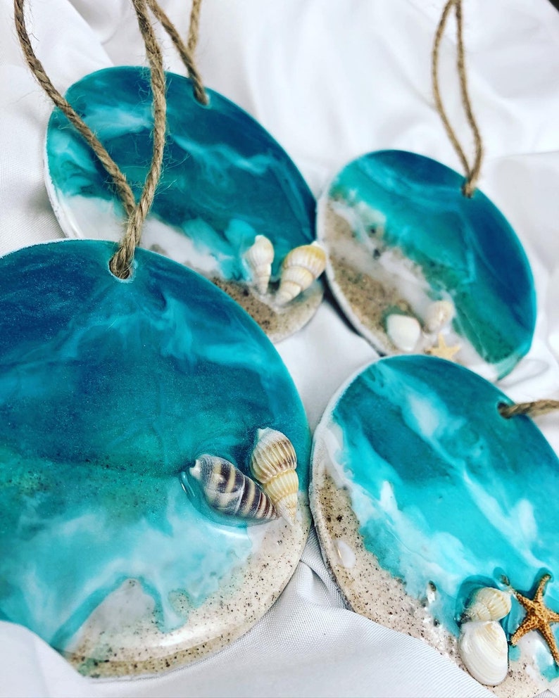 Beach Theme Christmas Ornament - Etsy