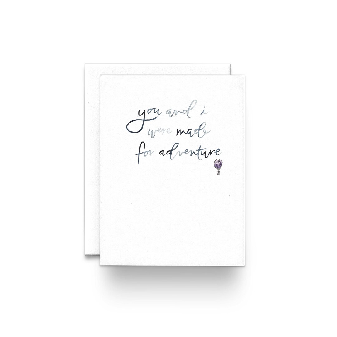 Let's Adventure Together Valentine's Day Card, Vday Card, Valentines ...