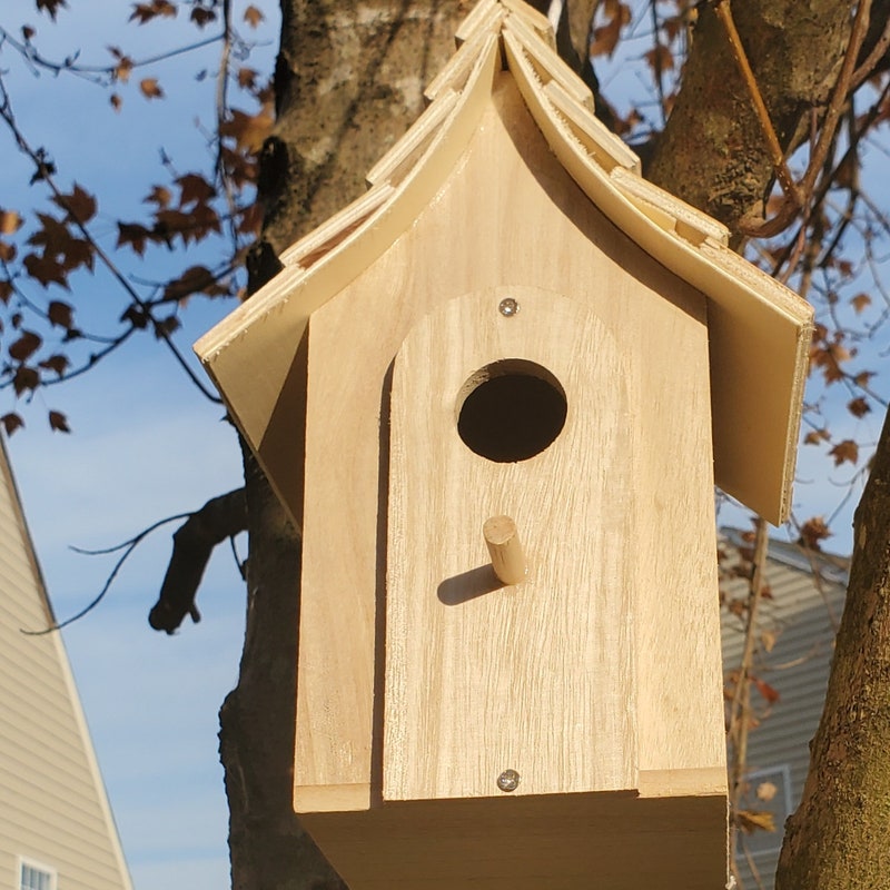Small Wooden Bird Houses for Crafts - Etsy