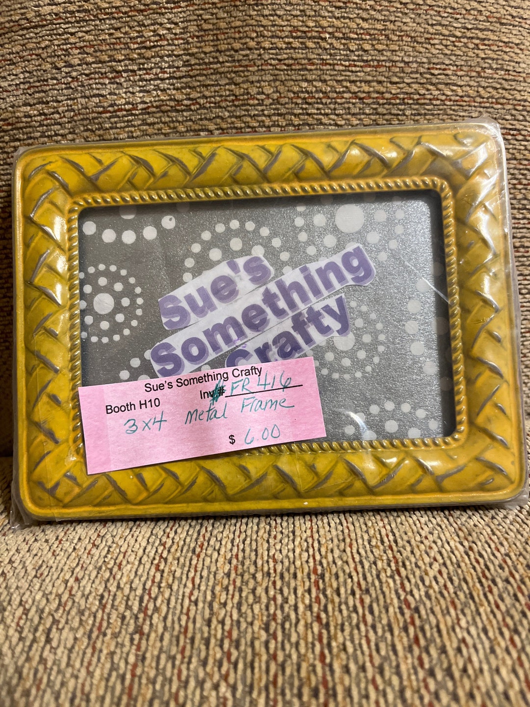 3 X 4 Shabby Chic, Chippy Paint, Hand Painted Metal Frame, Distressed ...