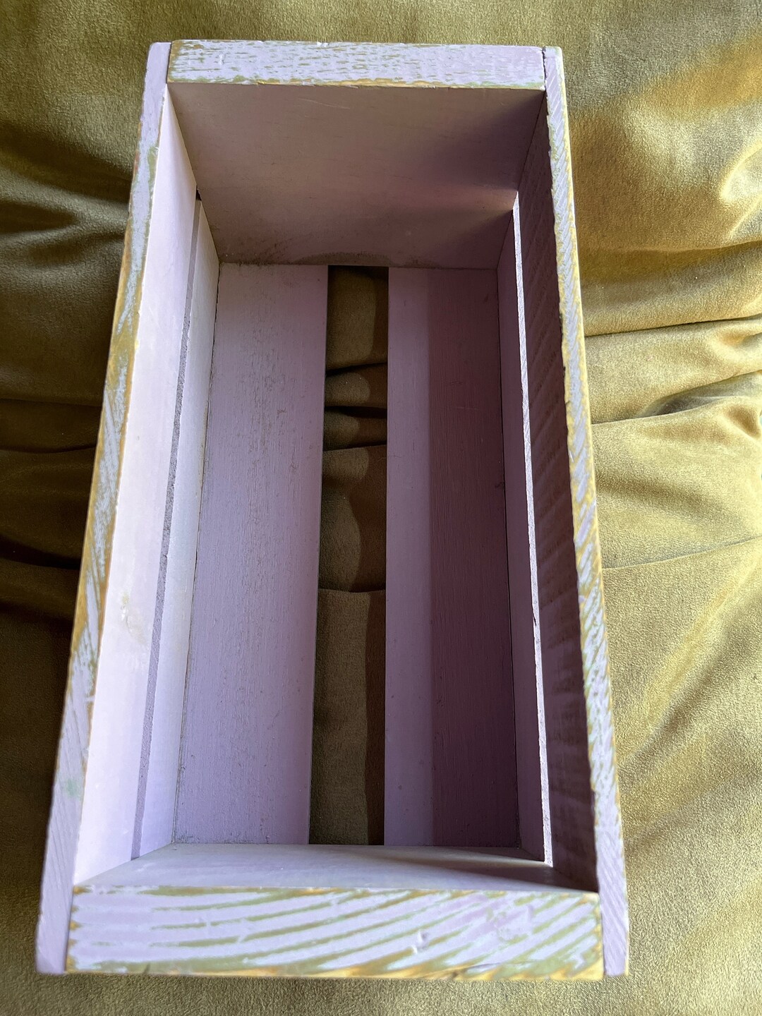 11” X 5.5” X 4.5” Rectangular Slated Wood Crate, Shabby Chic ...