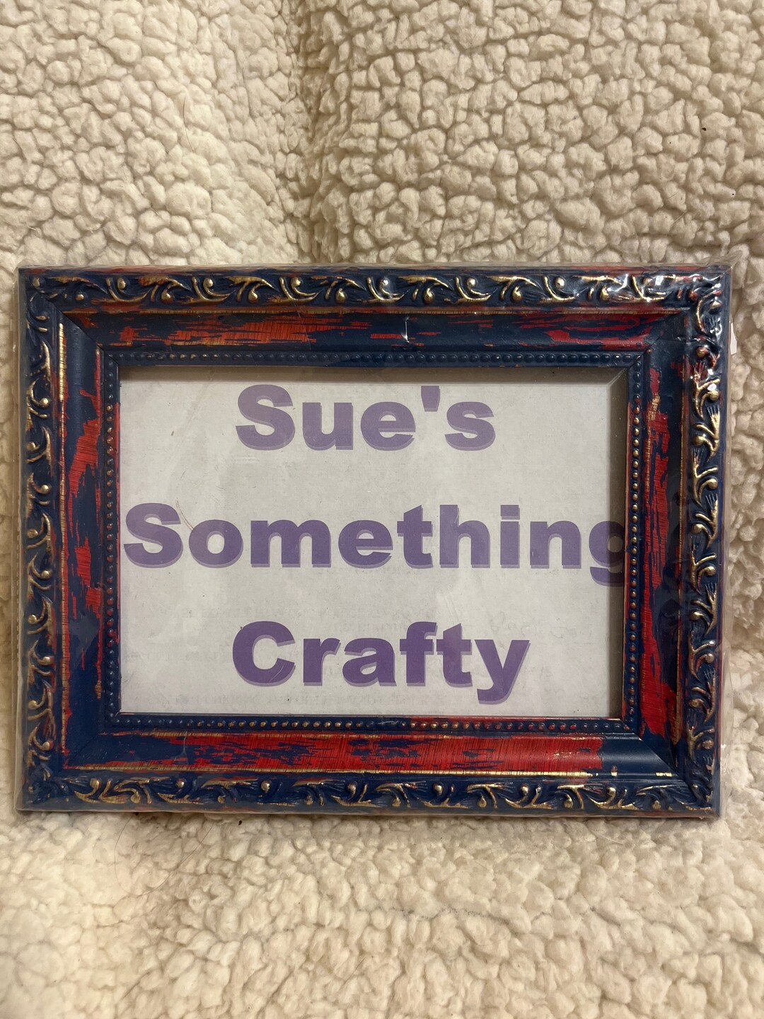 5 X 7 Distressed Fancy Edge Frame, Shabby Chic, Chippy Paint, Hand ...