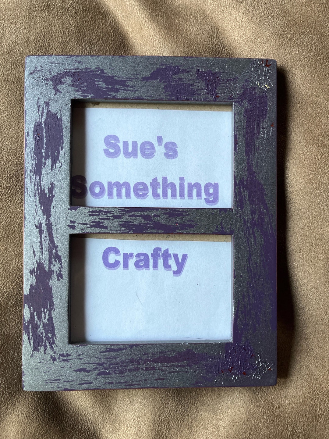2.5 X 3.5 Double Photo Mini Frame. Shabby Chic, Chippy Paint ...