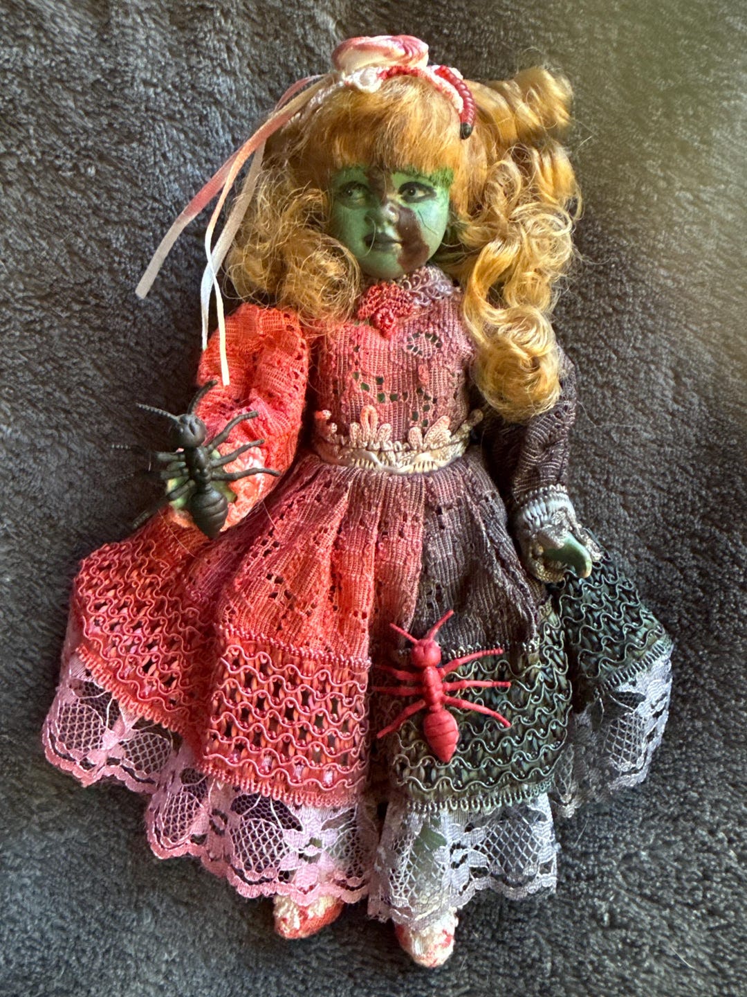 9” Spooky Red/black Lace Princess Doll - Etsy