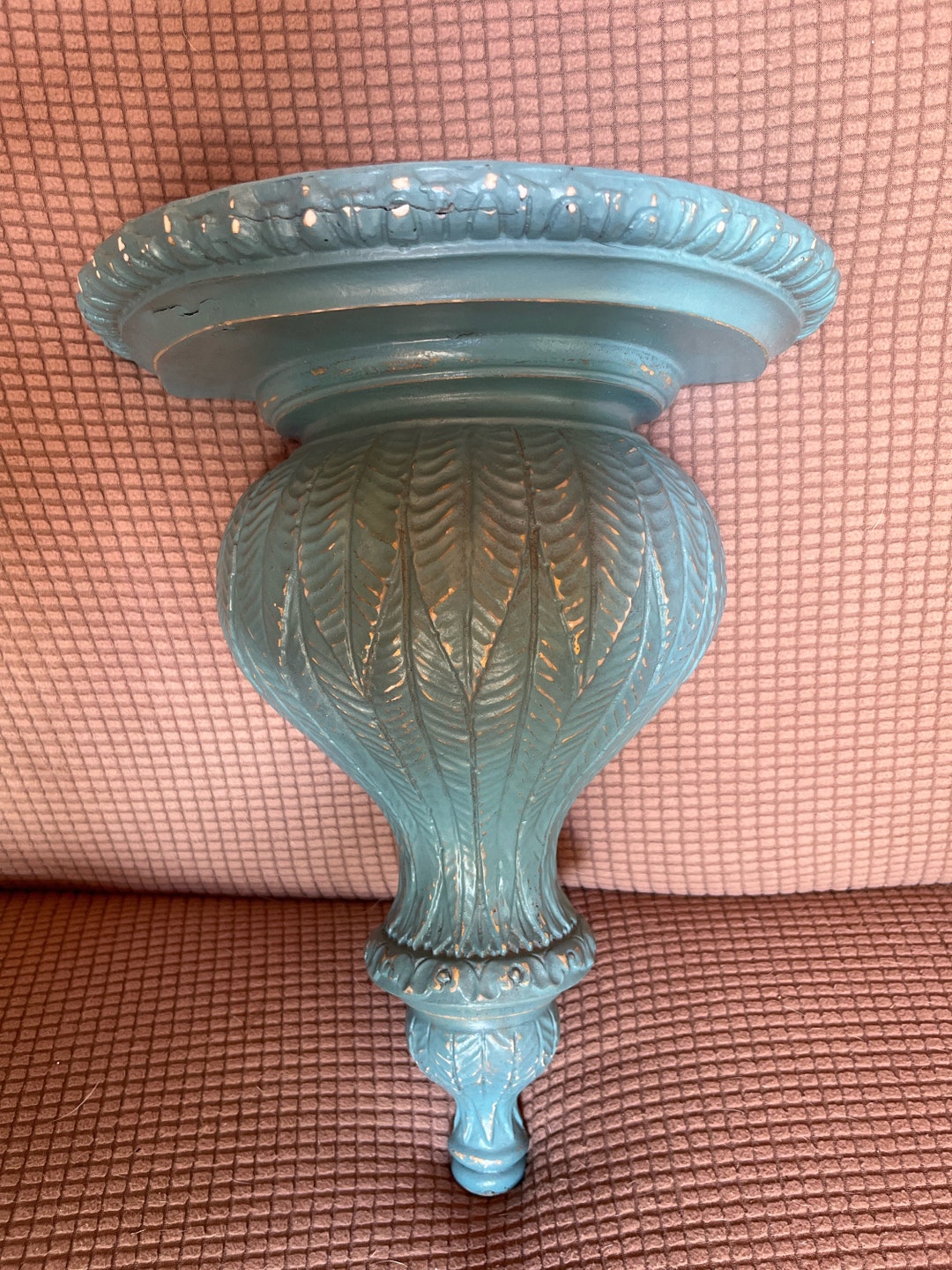 14” X 11” Wall Sconce/shelf, Shabby Chic, Distressed Teal - Etsy