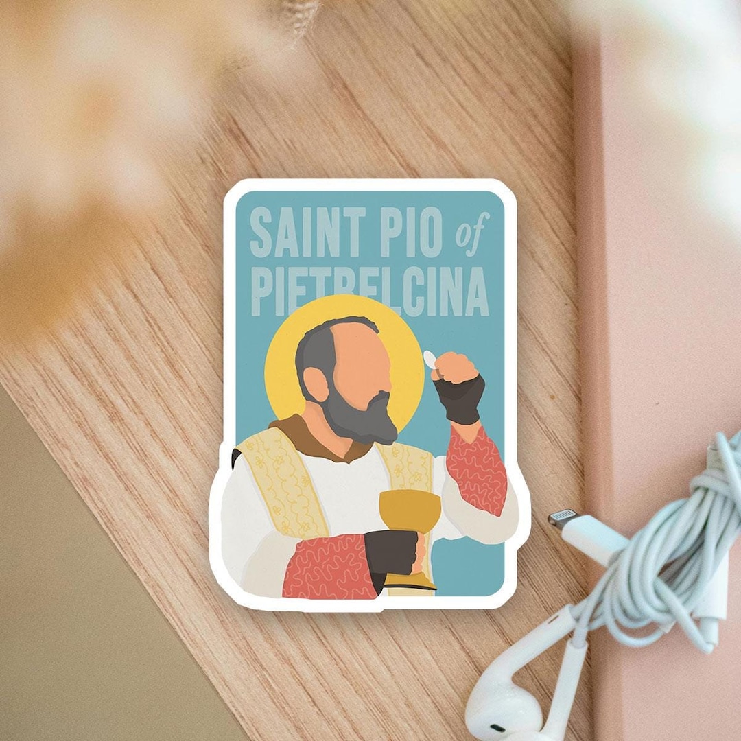Saint Padre Pio Sticker Catholic Sticker - Etsy