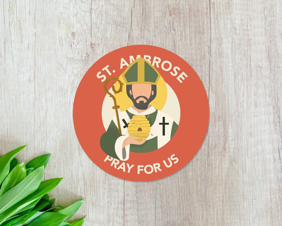 Saint Ambrose | Catholic Sticker | Patron Of - Etsy
