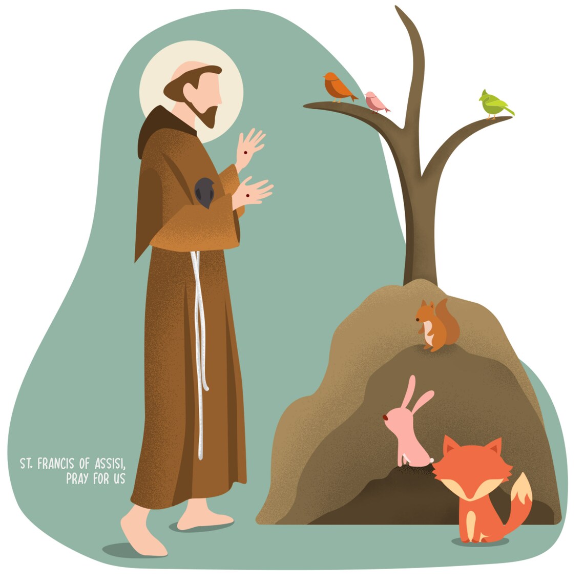 St. Francis of Assisi Sticker: Catholic Patron Saint of Animals - 3 ...