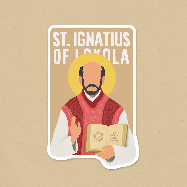 St. Ignatius of Loyola Vinyl Sticker: Catholic Patron Saint Gift - Etsy