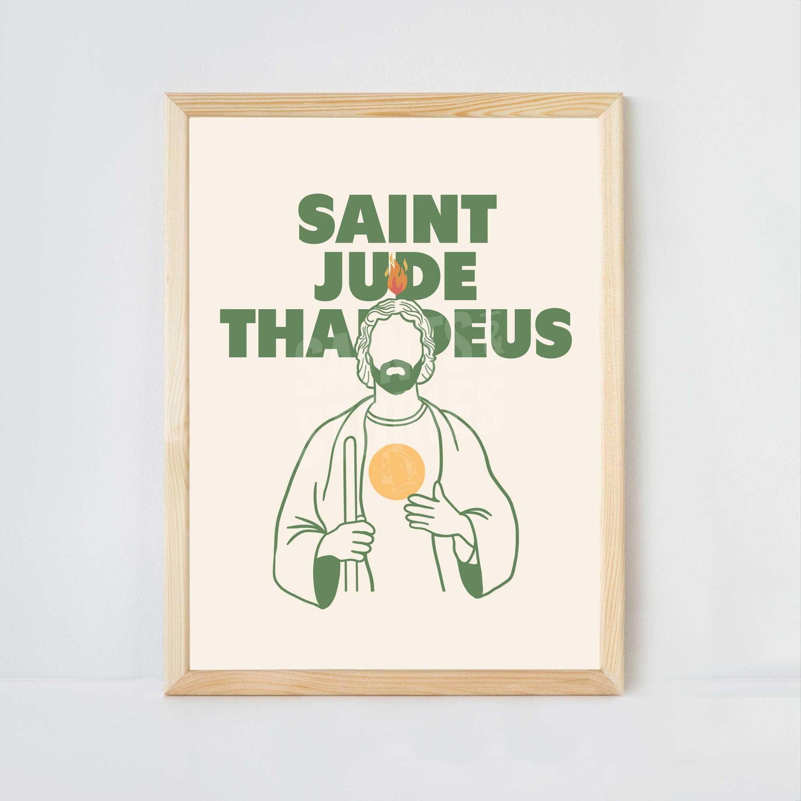 St. Jude Thaddeus Print: Catholic Art, Patron Saint of Hope (digital ...