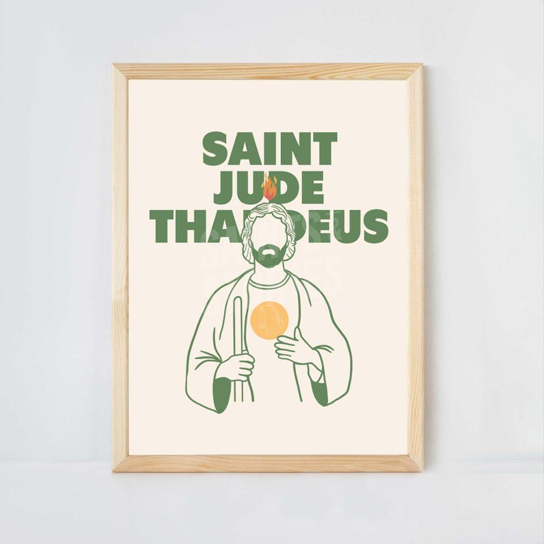 St. Jude Thaddeus Print: Catholic Art, Patron Saint of Hope (digital ...