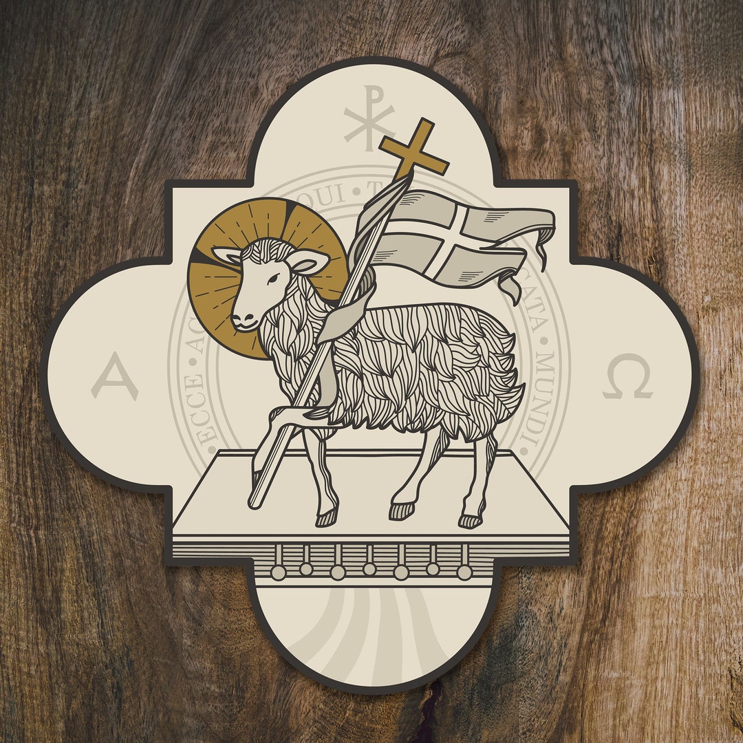 Lamb of God Sticker: Catholic Faith Gift, Baptism Confirmation, Glossy ...