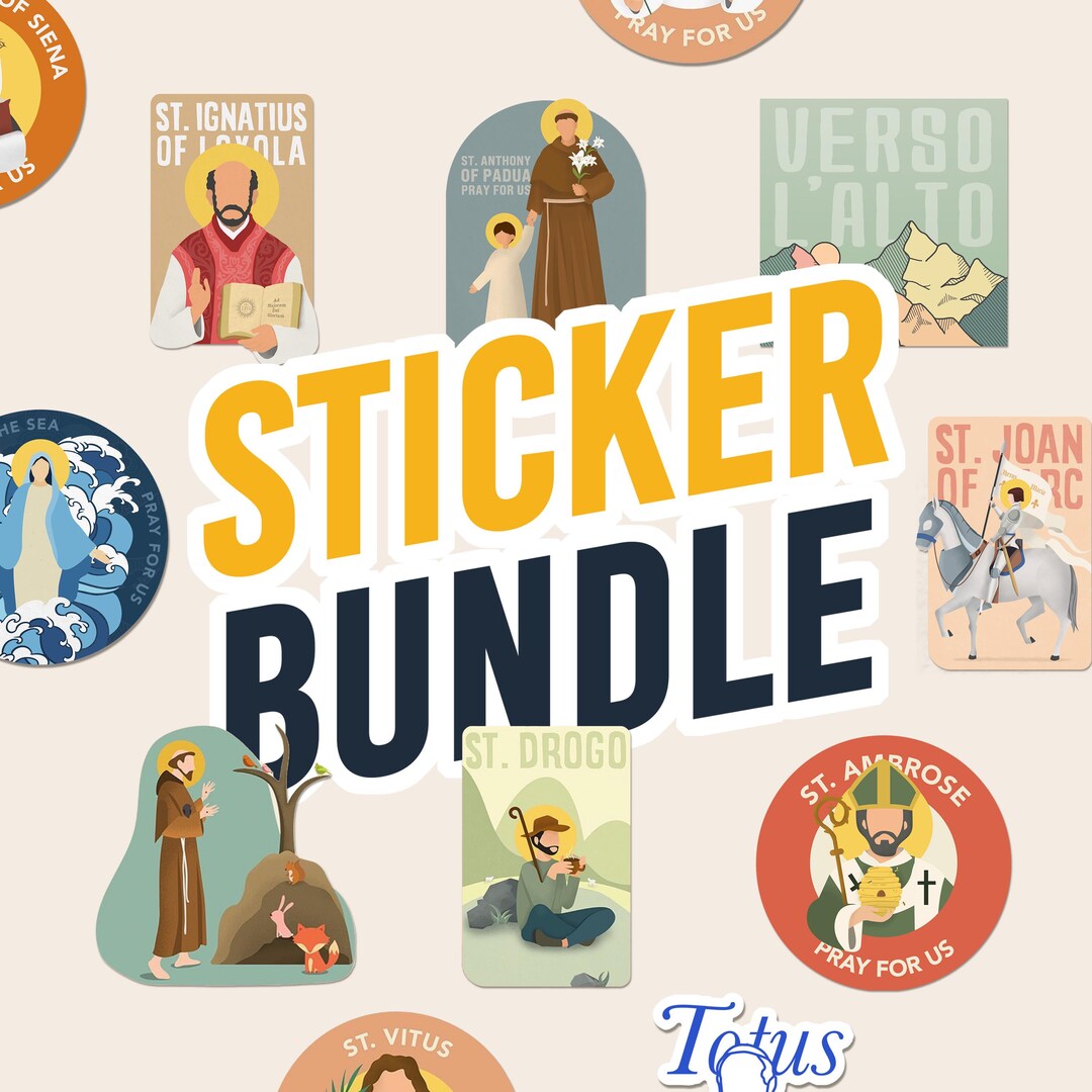 Custom Catholic Sticker Bundle - Etsy