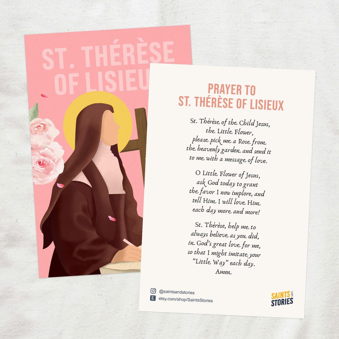 Prayer to St. Therese of Lisieux Holy Card 4x6 - Etsy