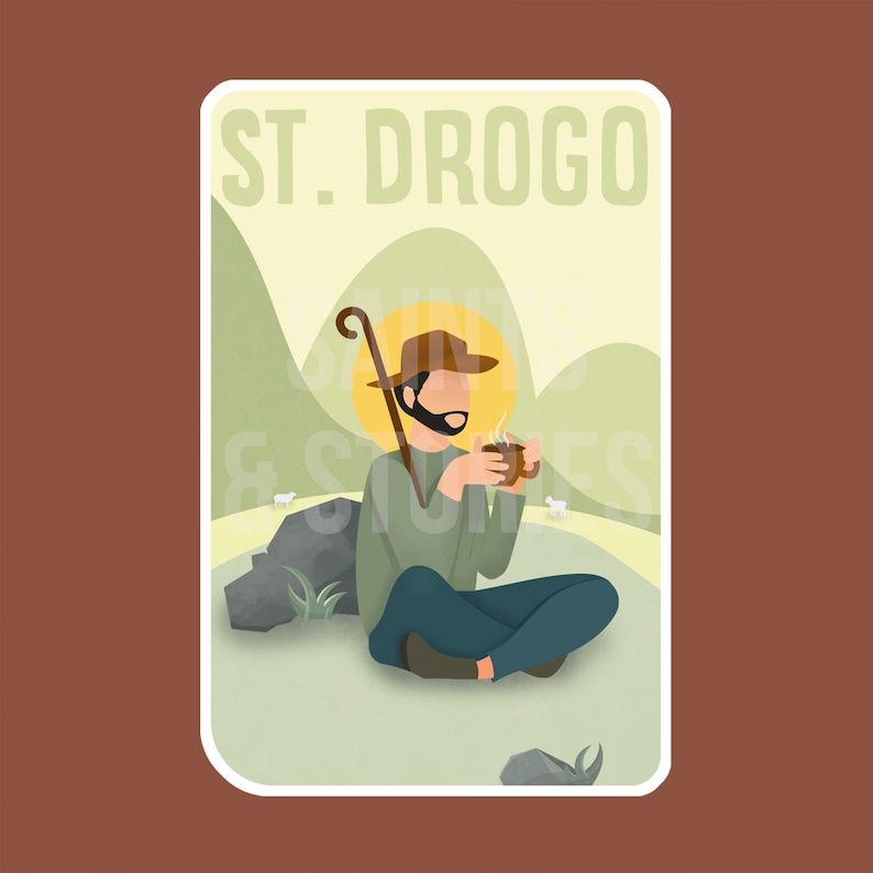 St. Drogo Sticker: Patron Saint of Coffee, Catholic Gift - Etsy