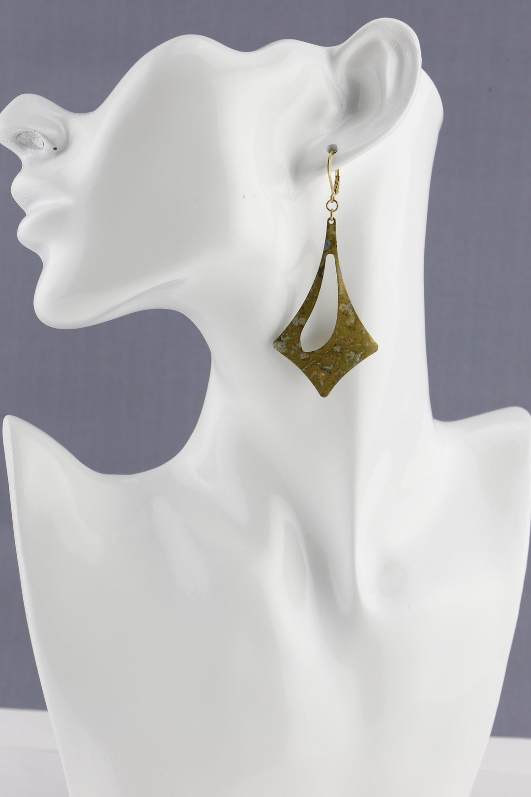 Patina Kite Shape Earrings . Kite Earrings. Geometric Shape Earrings ...