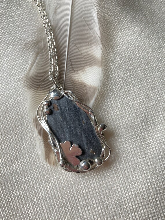 Scottish Slate Necklace. Slate Jewellery. Clover Jewellery. - Etsy