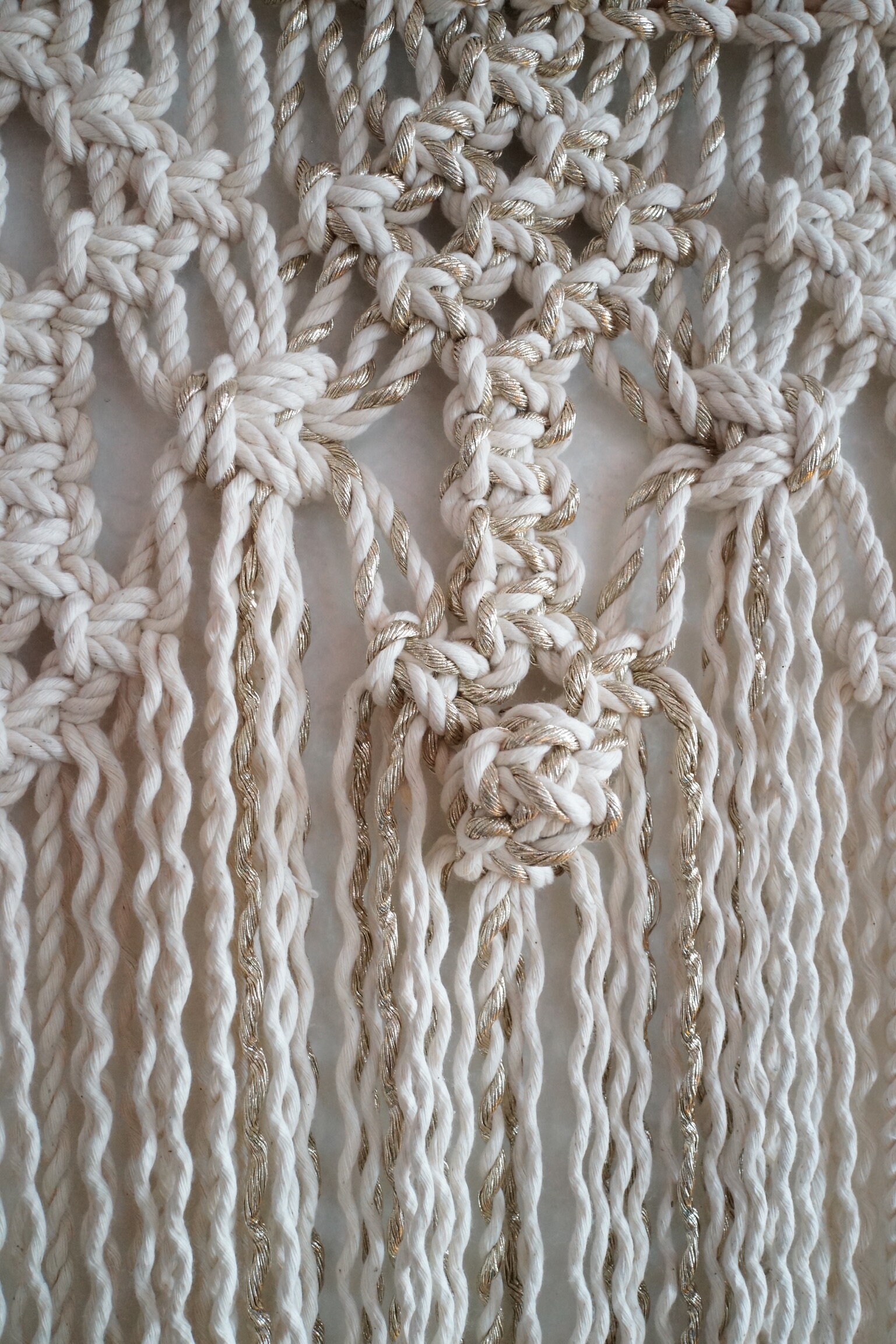 Hermosa pared de macramé orgánico hecho a mano a medida hanging ...