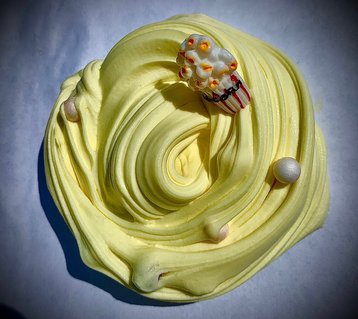 Movie Night Butter Slime Popcorn Slime With Pop Corn Scent - Etsy